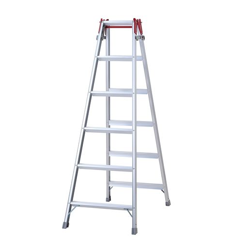 最大使用質量:100kg 質量:7.7kg 天板高さ(m):1.70 使用最大高さ(m):1.40 はしご時長さ(m):3.56 天板寸法(cm):29.2x16.7 設置寸法(外寸)(cm):全幅62x奥行109 収納寸法(外寸)(cm)...