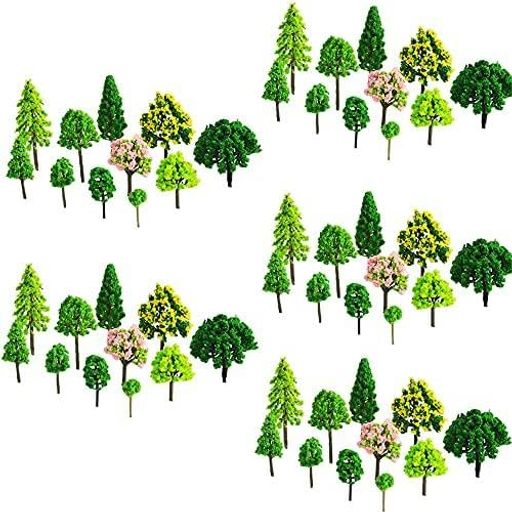森林Nゲージジオラマ模型用樹木55本セット、9サイズミックス。 素材:プラスチック/プラスチック/ABS、手作り、リアルな形状、高品質。高さ:3-7センチ(手作りですので、商品によって多少の誤差があります) 山や森、街中、住宅模型の周りなど...