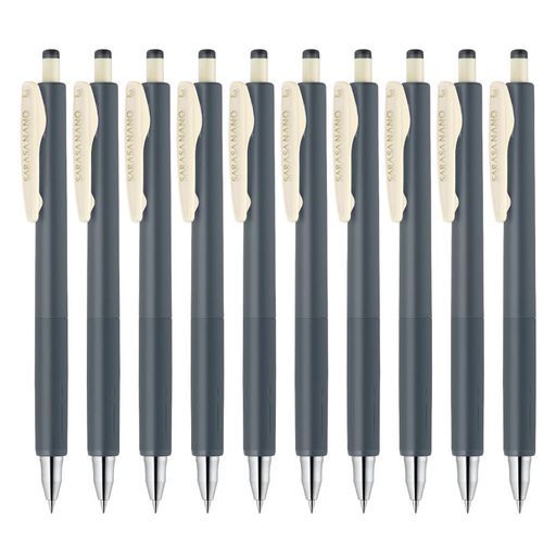【サラサナノ】極細でもくっきりキレイに描ける 【特長】筆記時のガリガリ感を吸収してインクを安定して排出させる。低重心ボディで筆記を安定させる。 【インク】水性顔料 【線幅】0.18~0.21mm 【インク色】 ダークグレー