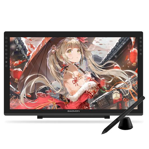 ドローイング 【IPSフルラミネーション加工&amp;92%NTSCの広色域】--フルラミネーション加工のおかげで、液タブのガラスによる視差を最小限にまで抑えることで、思い通りの線が描けます。フルHDの解像度(1920x1080)での表示が...