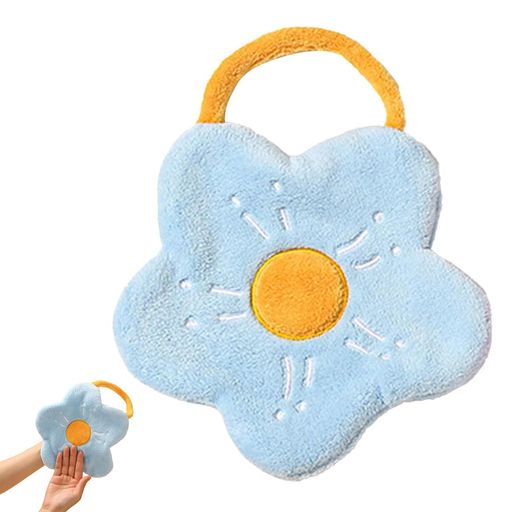可愛らしい花のデザイン:フローラル柄がデザインされた花の形タオルで、キッチンやバスルームに華やかさを加える装飾的アイテムとして最適。ライトブルーの色合いはどんなインテリアにも自然に溶け込みます。 スーパーソフト素材:肌に触れる部分には柔らか...