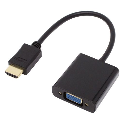 最大解像度: 1920x1080/60Hz 電源: HDMI/USB パソコン側: HDMI オス (タイプA 19ピン)、ディスプレイ側 (映像): VGA メス (ミニD-Sub15ピン)、ディスプレイ側 (音声): 3.5mmミニジャ...