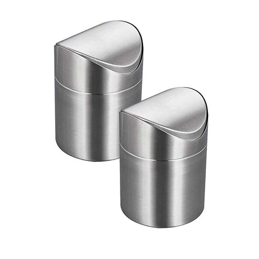 ゴミ箱の本体と蓋はステンレス製で、錆びたり変形したりしにくく、長期間使用できます。 直径12.5cm、高さ16cmと小型で場所を取らない。オフィスや自宅のデスクトップで使用できるステンレス製のミニデスクトップゴミ箱。 スイング式のフタはゴミ...