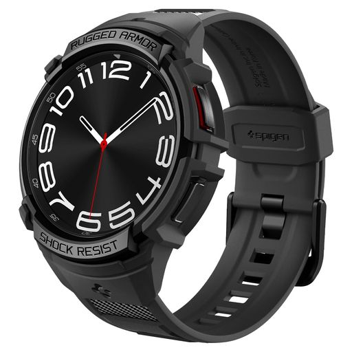 【対応機種】GalaxyWatch6Classic(47mm)のみ対応しております。以外のモデルとサイズには対応しておりませんので、購入の前にお使いの機種を必ずご確認ください。 【完全な保護を実現する一体型ケース&amp;バンド】ケースとス...