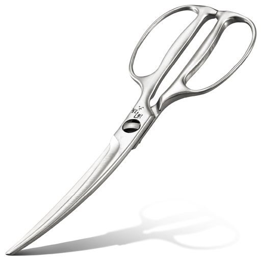 【貝印 関孫六 調理シリーズ】 堅牢で洗いやすい鍛造オールステンレス製のカーブキッチン鋏 継ぎ目のない一体型で分解して洗えるから衛生的 食材を起こさず切りやすいカーブ形状で、卓上の切り分けに便利 切るものが滑りにくい細かな凹凸形状の刃(セレ...