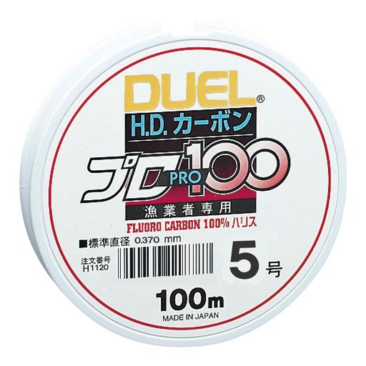素材:フロロカーボン/全長:100m/5号 標準直線強力: 9kg クリアー 標準直径:0.370mm
