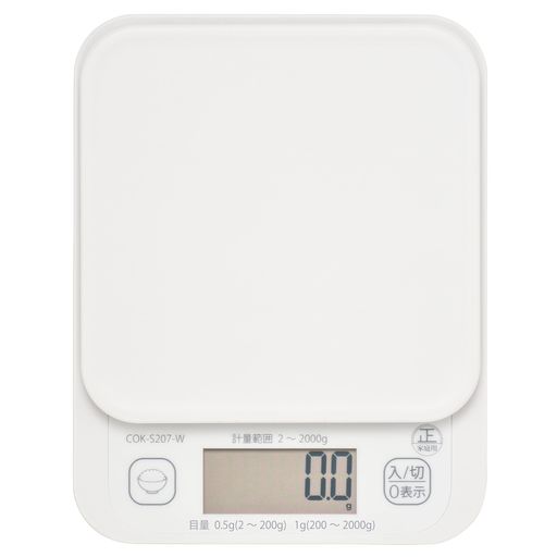 【特長】◆0.5g単位ではかれます(2g~200gまで)◆ご飯のカロリーも表示できます◆オーバーロード表示、低電力表示 ◆オートパワーオフ(電源切り忘れ防止)機能付きの省エネ設計◆地域設定で重力の誤差を解消◆追加計量(0表示機能)付きで追加...