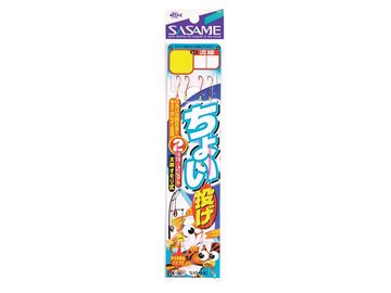 投げ釣りのビギナーズモデル。全長短め、低価格。 全長：0.8m仕様：2本鈎×2セット鈎：キス専用（赤）（金）パーツ：夜光玉、ガラスビーズ