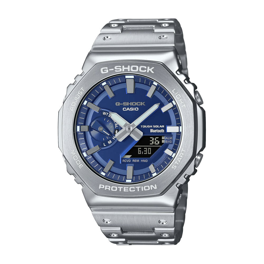 COMMENT 誕生以来タフネスを追求するG-SHOCKから、ダイアルに鮮やかなカラーを採用したフルメタルシリーズです。 文字板に蒸着加工を施すことで、ステンレス製のベゼルとバンドに調和させています。フルメタルによる耐衝撃構造を実現するため...