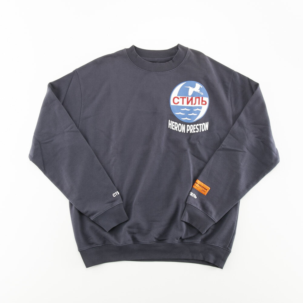 COMMENT HERON PRESTONのクルースウェットです。 【ヘロンプレストン/HERON PRESTON】 【カラーバリエーション】ネイビー(4501) SPEC 【素材】コットン 【Mサイズ】着丈74/身幅62/肩幅57/袖丈68