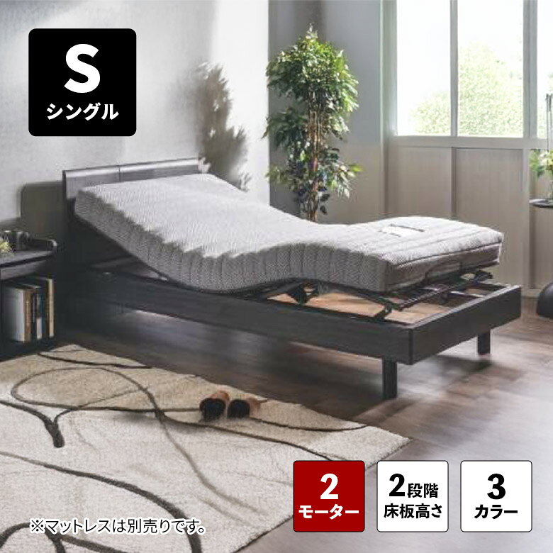 商品について ■商品の特徴 家庭で使用可能な電動リクライニングベッド。 2モーターで、背もたれと脚部を別々に操作することができます。 組立の際に床板の高さを2段階で調整可能です。 ※サイドガード・マットレス等は別売りです。 ■主な仕様 2モ...