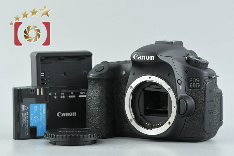 商品名 Canon キヤノン EOS 60D デジタル一眼レフカメラ 総合状態ランク B2ランク品 外観コンディション B外装に使用感、薄い傷、磨耗による若干のテカリ、微小な塗装はがれ、サビ跡、上部液晶にスレが見られ、上部液晶内部にクモリが...