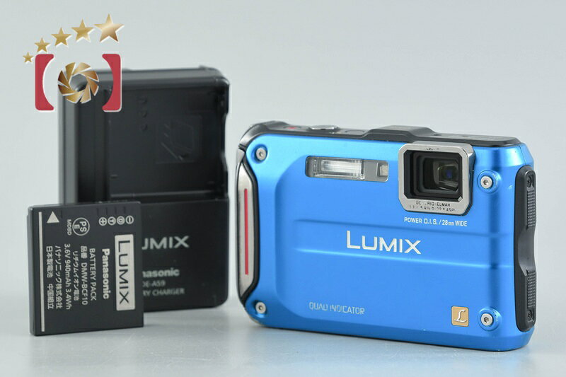 商品名 Panasonic パナソニック LUMIX DMC-FT4 ウルトラマリンブルー コンパクトデジタルカメラ 総合状態ランク B2ランク品 外観コンディション B外装に使用感、小さなヘコミ、小さな打痕、薄い傷、磨耗によるテカリ、微小...