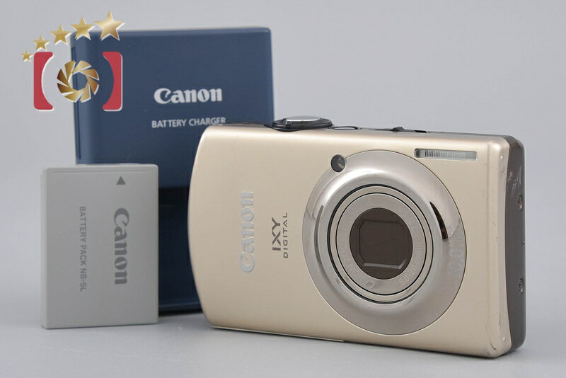 商品名 Canon キヤノン IXY Digital 920 IS ゴールド コンパクトデジタルカメラ 総合状態ランク B1ランク品 外観コンディション B外装に使用感、傷、磨耗による若干のテカリ、塗装はがれ、液晶の内部にホコリの混入が見ら...