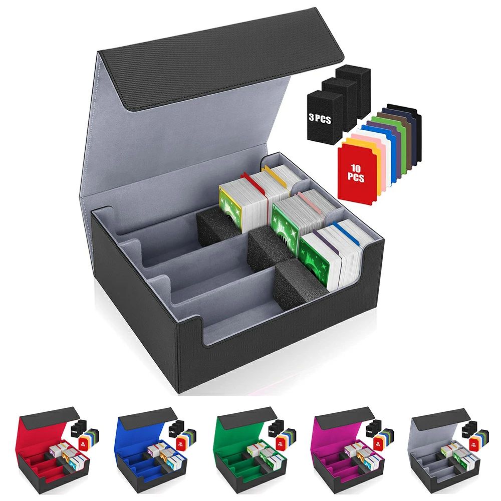 商品情報【大容量カードケース】デッキケース カードストレージ サイズは29 x 24.5 x 10.5 cm/11.4 x 9.6 x 4.1インチで、十分な大きさで、1800枚以上の標準サイズの取引カードを簡単に保存することができます（具...