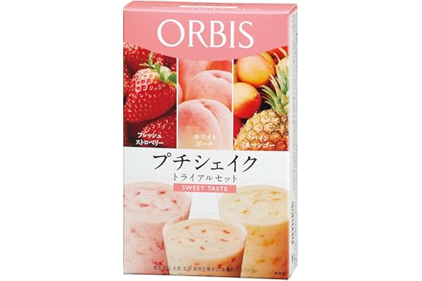 -果実の美味しさを丸ごと詰め込んだ、オルビス（ORBIS）の置き換えダイエットシェイク「プチシェイク トライアルセット スウィートテイスト」です。手軽に美味しくカロリーセーブができるため、無理なく健康的なダイエットを続けたい方に最適なダイエ...