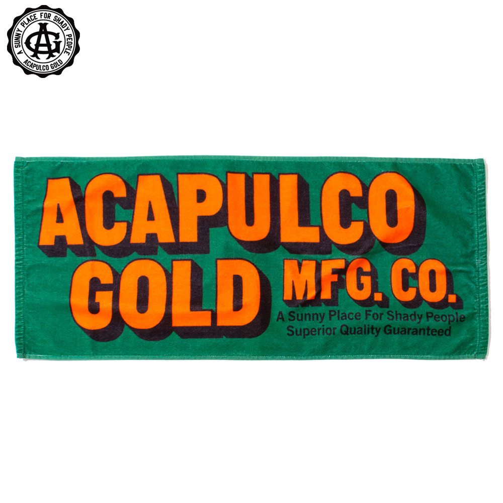 商品詳細 【ブランド】 Acapulco Gold/アカプルコゴールド 【アイテム】 コットン ロゴ タオル/TEAM TOWEL AG SM25-20｜フェス フェイスタオル ストリート アクセサリー 【商品説明】 ユーモアとひねりの効い...