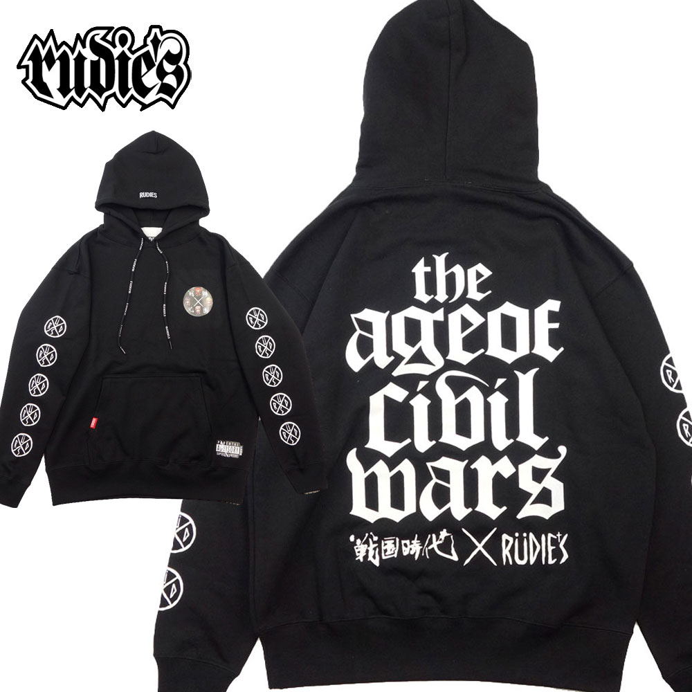 商品詳細 【ブランド】 RUDIE'S/ルーディーズ 【アイテム】 プルオーバーパーカー コラボ フード/戦国時代xRUDIE'S T.A.O.C.W HOOD SWEAT 【商品説明】 【RUDIE'S/ルーディーズ】 より【戦国時代xR...