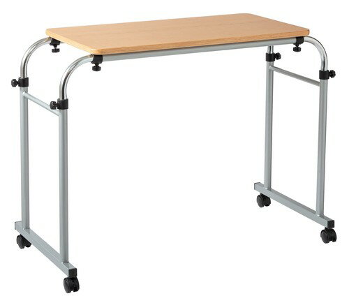 ベッドの大きさに合わせて高さと幅が調節出来ます。 ●ベッドでの読書や食事にピッタリ。 ●家族の介護や看病している家庭にお勧めです。 ●スタンディング会議テーブルとしてもお使いいただけます。 ●キャスター付き。 ●お客様組立式。 ●サイズ： ...