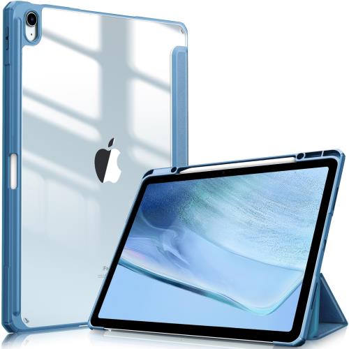 対応機種 iPad Air 13インチ(M2) 2024発売(モデル番号：A2898/A2899/A2900)専用スマートケース、透明バックカバー。（ご注意：iPadの他のモデルには対応していません、ご注文の際に、お手元機種の背面にあるモデ...