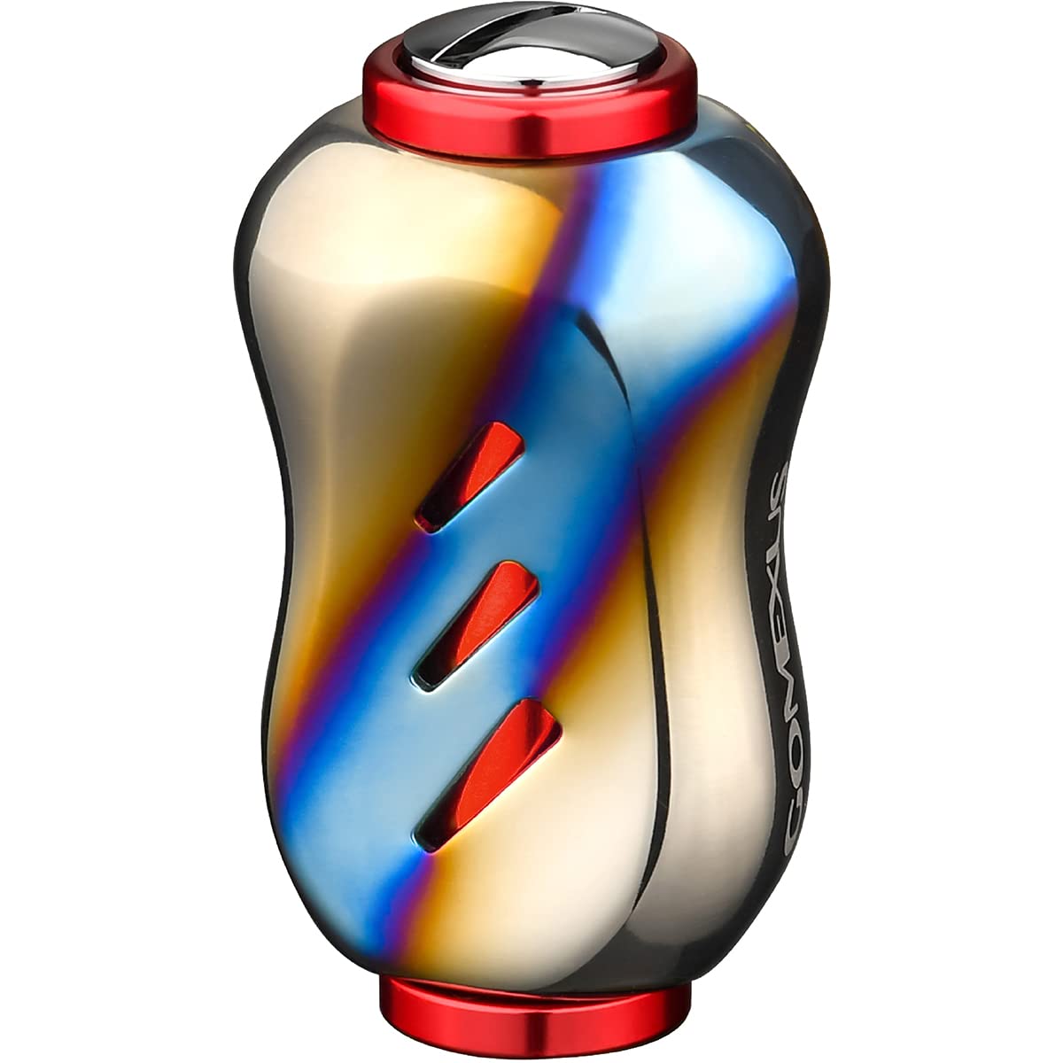 製品仕様サイズ：31*22mm、重さ：6.8g、素材：チタン製、付属品：ベアリング*2、スペーサー*3、ブッシング*1。渓流釣り、ライトゲームに適用超軽量と高感度 自社開発弊社の独特機械技術から生まれたこの極薄中空構造チタン製ハンドルノブ。...