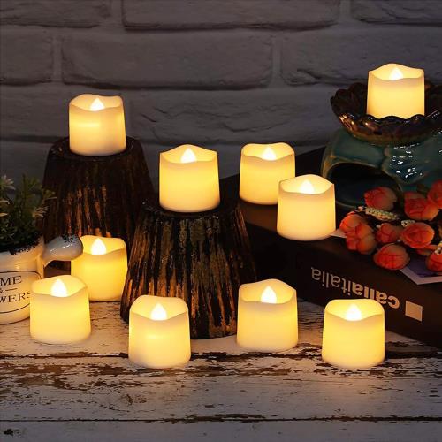 セット内容：LEDキャンドルライト*24+AG10電池*48(バッテリはすでに製品内部に設置されています ) サイズ：4cm*3.7cm 雰囲気作りグッズ：おしゃれで人気の雰囲気作りグッズ！まるで蝋燭のようなライトは、見ているだけで癒すの効...