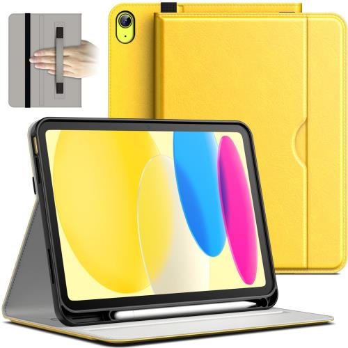 [互換性] iPad 第10世代(10.9インチ、2022モデル)用の特別デザインです。対応モデル: A2696 A2757 A2777。おデバイスの裏面にあるモデル番号をご確認ください [高品質の素材] プレミアムPUレザーの外装と柔らか...