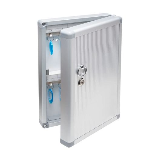 鍵の整理・紛失防止・防犯に便利な24本収納キーボックスです。 【一目でわかる!】鍵掛けの上に名前を記入するスペースがあるので、一目でどの鍵かがわかります。 【防犯性◎】キーボックス自体にも鍵が付いています。(スペアキーも付属) <サイ...