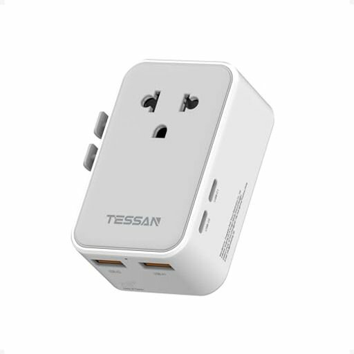 【変換プラグ5台同時充電可能】変換プラグはUSB4ポートと1つのAC差込口を搭載し、5台のデバイスを同時にできます。海外コンセントの不足問題が完璧に解消。さまざまな機器の充電ニーズに幅広く対応し、海外留学、出張、旅行用便利グッズとして、大活...