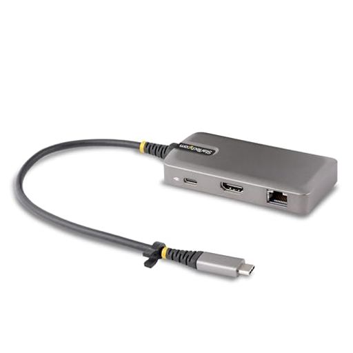 5 in 1マルチポートアダプター:モニター/ディスプレイ接続用DP 1.4 Alt モード経由でUHD 4K60Hz HDMI 2.0b (HDR10)ビデオ出力に対応するポータブル多機能USBCマルチハブ。2x USB-A(USB 3....