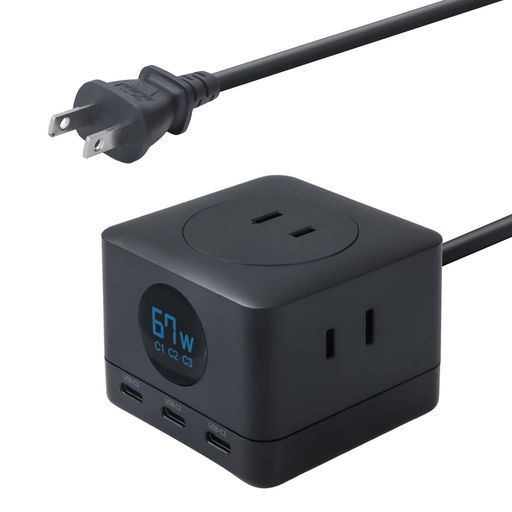 急速充電:PD3.0対応で最大167Wの超急速充電が可能。MacBook、iPhone、Androidなど、幅広いデバイスに対応 ポート構成-1台6役コンセントAC差込口3つとUSBポート(USB-C*3)も3口用意されていますので、ACも...