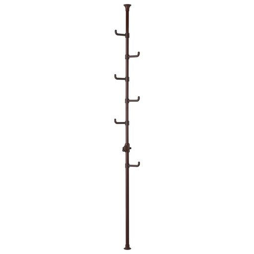 製品サイズ/台座直径6.5x高さ190~255cm(フックの奥行13.7cm) 耐荷重/全体:24kg(フック1個あたり4kg)(フック6本:上5本・下1本) 材質/ポール:スチール(エポキシ焼付塗装)(樹脂部:ABS樹脂)、安全ボルト樹脂...