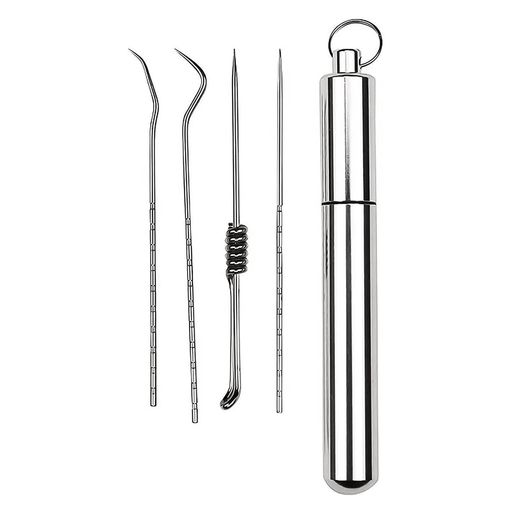 【高品質な材質】食品グレードのステンレス鋼の爪楊枝とチタン合金ケースは、軽量で硬質表面、環境に優しい、耐腐食性と耐錆性が良好です皮膚に無害です。 【携帯便利】サイズはポケットサイズのみです軽くて持ち運びが便利です。ハンドバッグ、シャツ、ズボ...