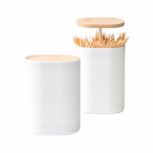 【多機能収納設計】爪楊枝ケースは複数の収納機能を備えており、キッチンやデスクトップの収納利器となっています。つまようじ、綿棒、歯間ブラシなどの小物を収納でき、それらを隠すことができ、乱雑な配置によるテーブルの乱れを避けることができます。 【...