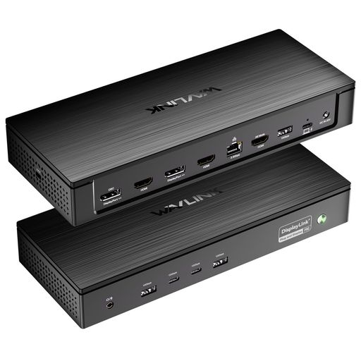 【4台のモニター対応で生産性を最大化】:DisplayLinkDL7400チップセットを搭載したWAVLINKPCドッキングステーションは、最大4台のモニターを拡張できます。60Hzのデュアル8Kディスプレイまたはクアッド4Kディスプレイで...