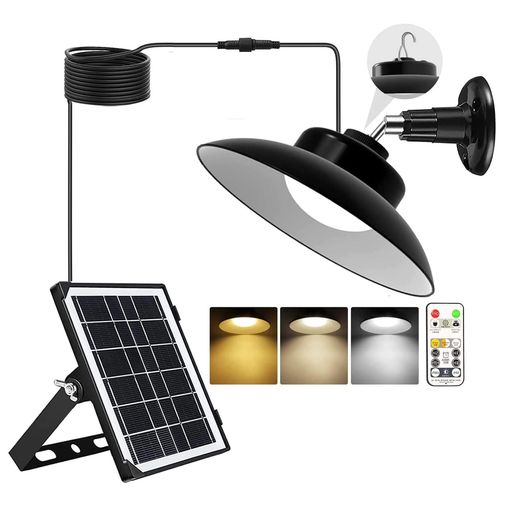 屋外 【分離型・屋外/屋内兼用・リモコン付き】ソーラーパネルとLEDライトは分離型ため、設置場所の制限が小さくなります。連結ケーブル(5メートル)を利用して、ソーラーパネルは日当たりの場所に設置して、ライトは屋内でも点灯できます。使わない際...
