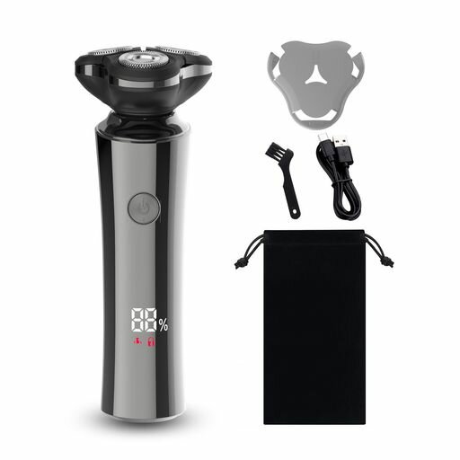 シェーバーメンズ電気シェーバーひげそり電動3枚刃回転式深剃り髭剃り電動シェーバーUSB充電IPX5防水仕様LCDディスプレイ電池残量表示旅行ロックシステム 髭剃り 3枚刃回転式自立可能IPX5防水仕様LCDディスプレイ電池残量表示 【3枚刃...