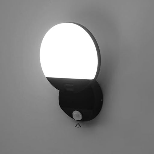 【について】素材:アルミニウム+アクリル サイズ:18*12cm 防水:IP65 消費電力:18W 発光色:ウォームホワイト/ホワイト 光源:LED付き 電圧:85V-265V 角度調整可能:上下180°+左右350° 【高感度センサーと自...