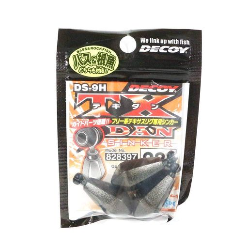 入数:3個入り 自重:28g ガイドパーツ装備 シンカー:「デコイシンカー タイプ ドロップ DS-8」採用
