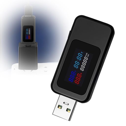 【高精度オールインワン検出、片手で心配のない充電】KWS-V30メーターメーターは、高精度電圧計、電流計、USBテスターを1つにまとめ、最大120Wの急速充電検出をサポートし、携帯電話、タブレット、ノートパソコンの充電器であろうと、簡単に対...