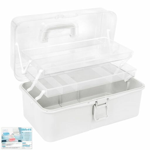 【仕切りでスッキリ分類】収納ケースは仕切りがあり、入れ物をスッキリ分類できる。1段目は固定式、2段目は可動式仕切りで、置くものによって自由に調節出来ます。4つの可動仕切り板を備え、最大5つのスペースに小物を分けて分類できます。使い方によって...