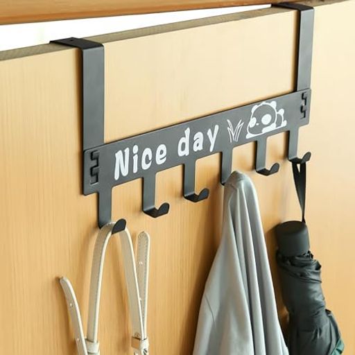 【製品仕様】サイズ:約36x17.5x4.5cm、耐荷重:約15kg。厚さが約4.5cmまでのドアに取り付けできます。※扉と上枠の間に2mm以上の隙間が必要です。 【6連横型のドアハンガー】ドアの上やクローゼットの折れ戸にかけるだけの、横長...