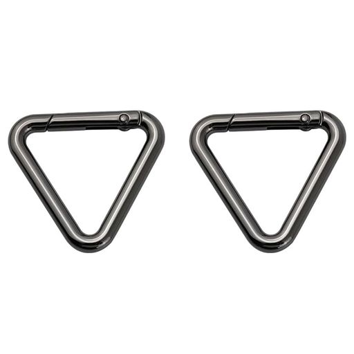 内容:黒の三角形の登山ボタン2個、サイズ38mm*41mm。 小型軽量:三角形のデザイン、小型軽量、実用的で、片手で簡単に開閉でき、持ち歩くことができ、スペースを取らずに簡単にバックパックやベルトに取り付けることも可能で操作が簡単。 スナッ...
