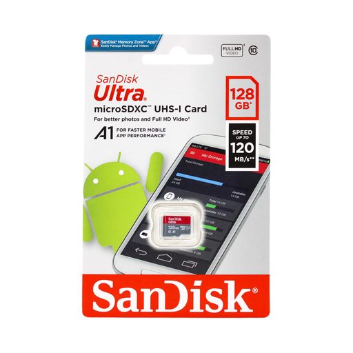 SanDisk128GBUltramicroSDXC120MB/sA1Class10UHS-I