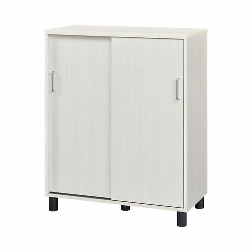 サイズはコンパクトな幅約80cmx奥行39cmx高さ99cm(実寸幅80.2x奥行39x高さ99cm脚高8cm) 婦人靴で約24足、紳士靴で約18足収納できます 4枚の棚板は3cm間隔で高さを調節できる移動棚 収納したい物に合わせて棚の高さ...