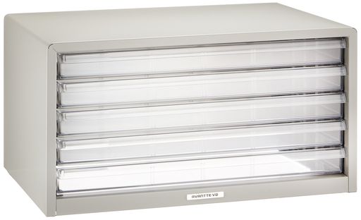メーカー型番: A3L-55N 本体寸法: W494xD335xH260mm、5.2kg 材質: 本体/スチール、引出し/スチロール樹脂 引出し内寸: 浅引出し/W453xD311xH36mm 付属品: タイトルシール グリーン購入法適合商品