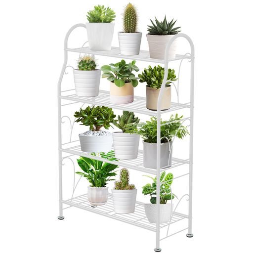 【一つのスタンドで多用途】このフラワースタンドはフラワースタンドだけでなく、飾り台、本棚、シューズラックなどにもできます。多機能収納があり、シンプルで多用途で、好みに応じて保存できます。 【調節可能なフットパッド】この植物スタンドは調節可能...