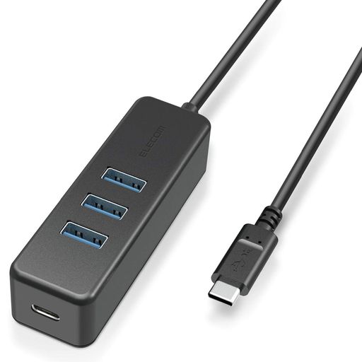 USB Type-Cポートを搭載したパソコンで3台のUSB-Aデバイスが使える3ポートUSB3.1 Gen1ハブです。 Type-Cコネクタを経由して最大60Wの大電力をデバイス/パソコン本体に供給するPower Deliveryに対応して...