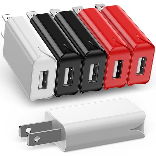【6個セット・マルチカラーのusb充電器】便利な6個セット(3色)ので、旅行、オフィス、自宅など普段の場合で、デバイスを便利に充電可能だけでなく、鞄や職場などに入れておく予備として適合です。 【出力自動判別】最大出力電流が5V/1.0Aです...