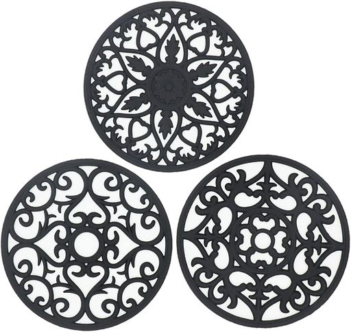 【材質】:100%高品質のシリカゲル製、BPAフリー。無臭、無毒、ソフトで柔軟。 【大きいサイズ】:20x20x0.6cm、極端な温度範囲は-40Fから446Fまで。3種類の花型モデルのデザインがキッチンやその他のお部屋を飾ります。 【洗い...